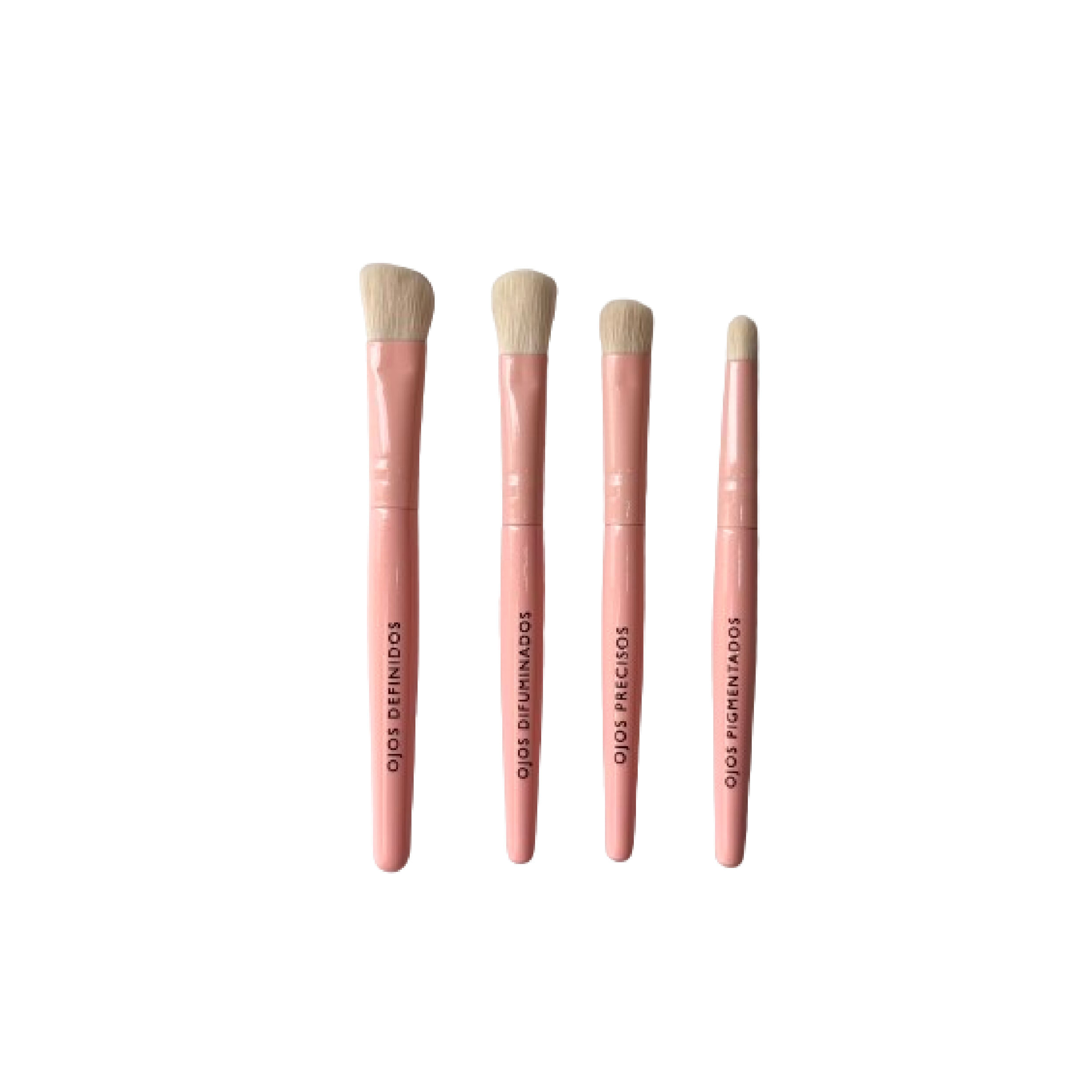 Mini Kit de 4 Brochas para Ojos en Estuche Rosado Coneja Blush-Bar ...